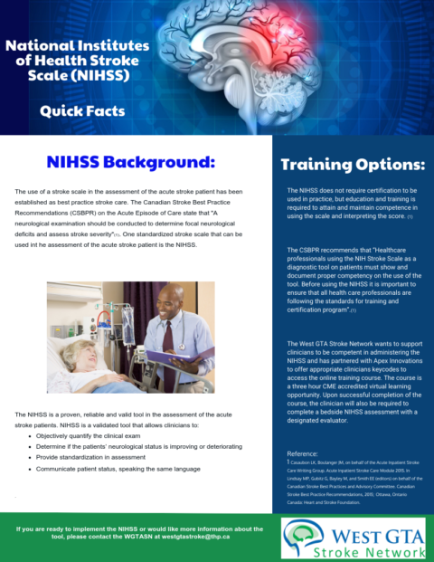 Fact Sheets/ Infographic | WestGTAStrokeNetwork